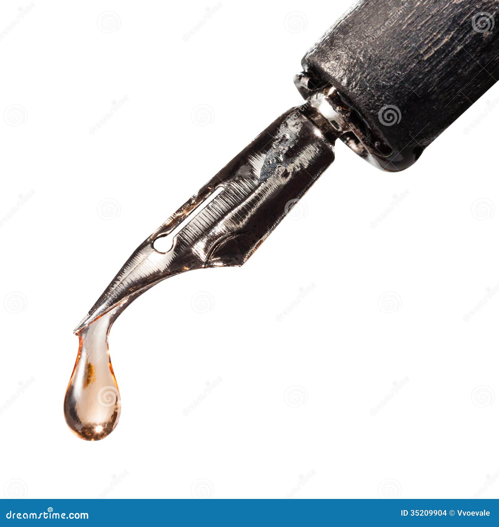 Macro View of Drop Fluid on Tip of Pen Stock Photo - Image of ...