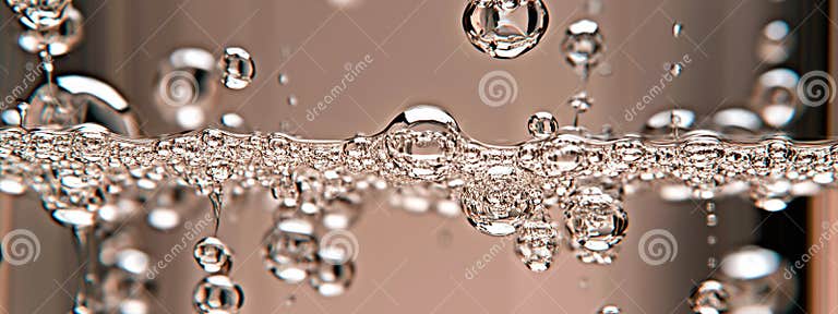 Macro View of Effervescent Bubbles Inside a Transparent Liquid ...