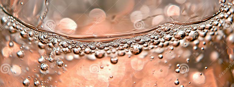 Macro View of Effervescent Bubbles Inside a Transparent Liquid ...