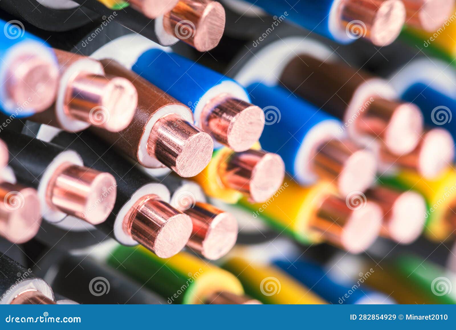 Electric Copper Cable Wire Used in Electrical Installation Stock Image ...
