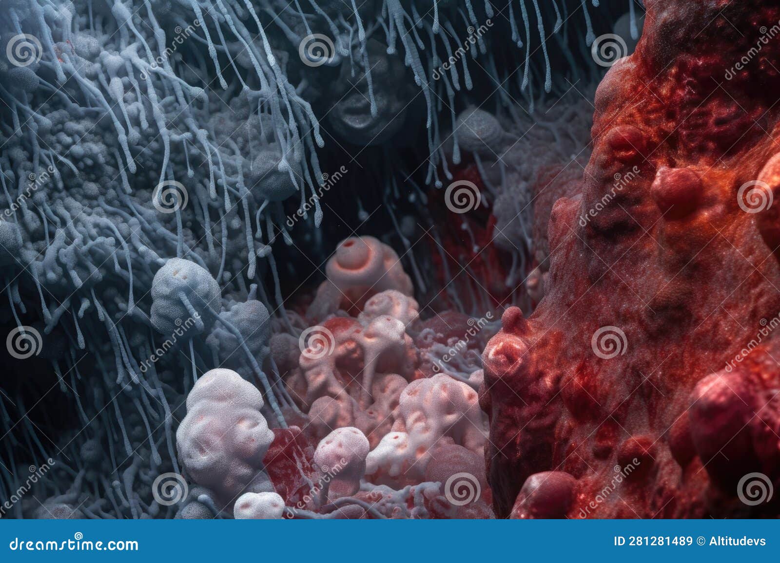 Macro View of Extremophile Bacteria Thriving in Volcanic Vents Stock ...