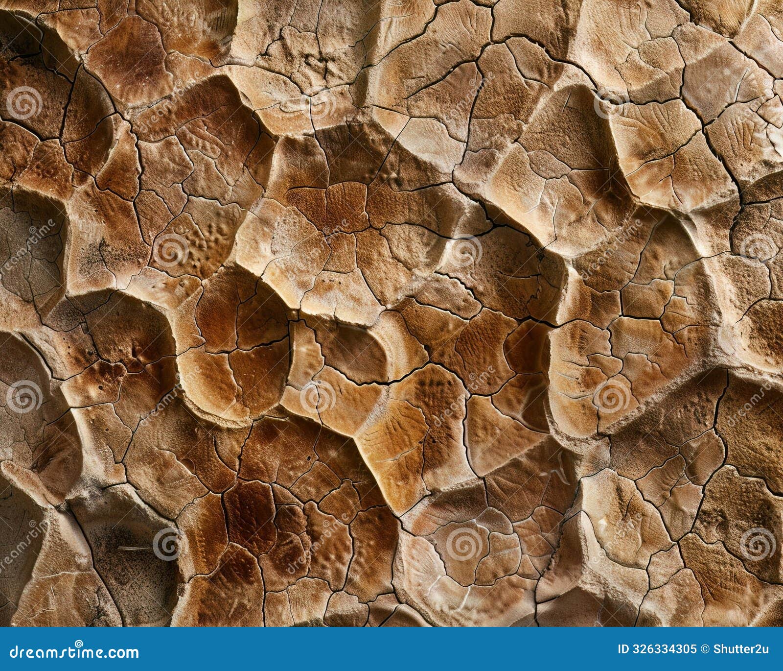 Macro View of a Fossilized Dinosaur Skin Impression Revealing the ...