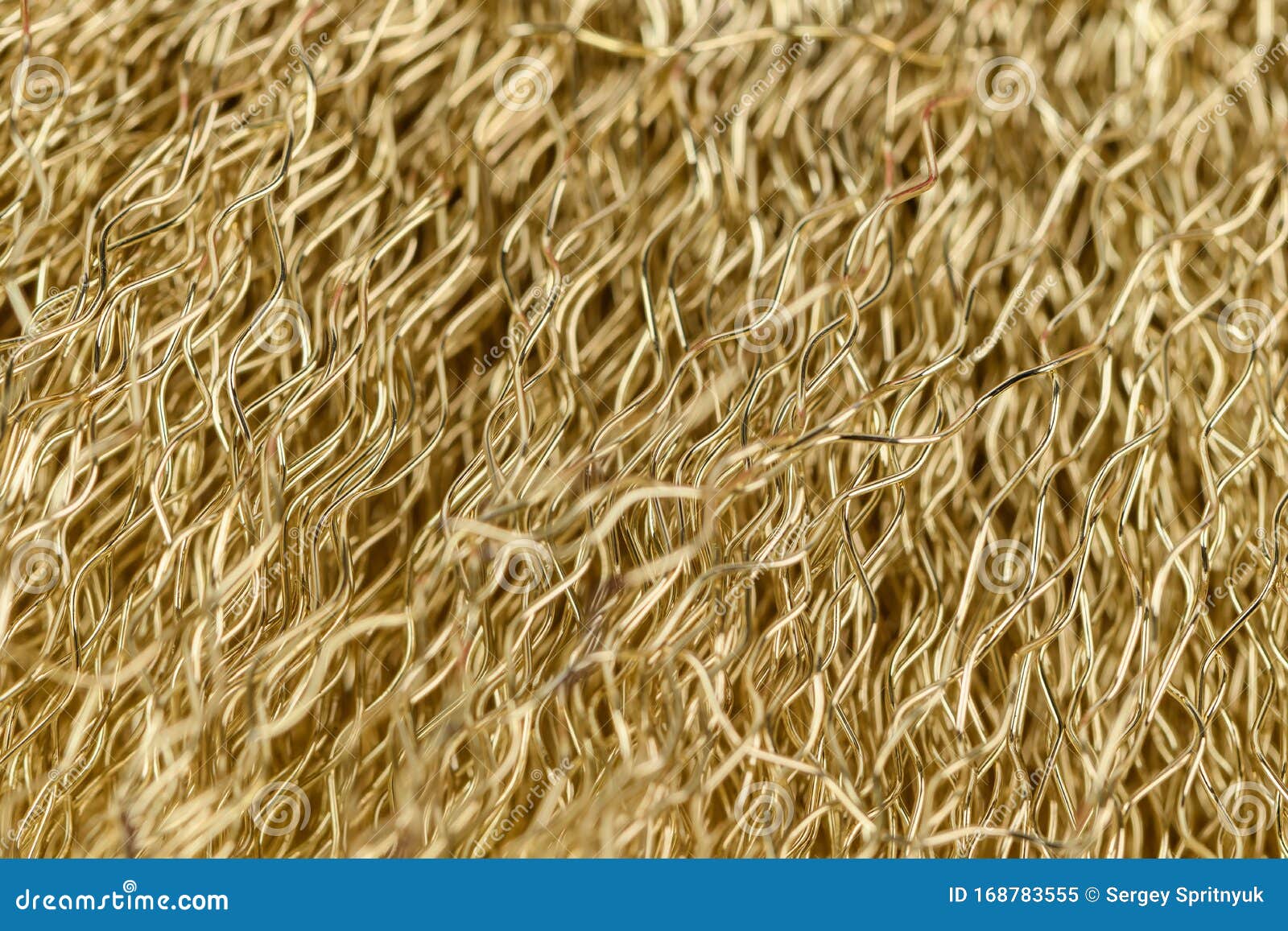 Macro view of gold fiber stock image. Image of foil - 168783555