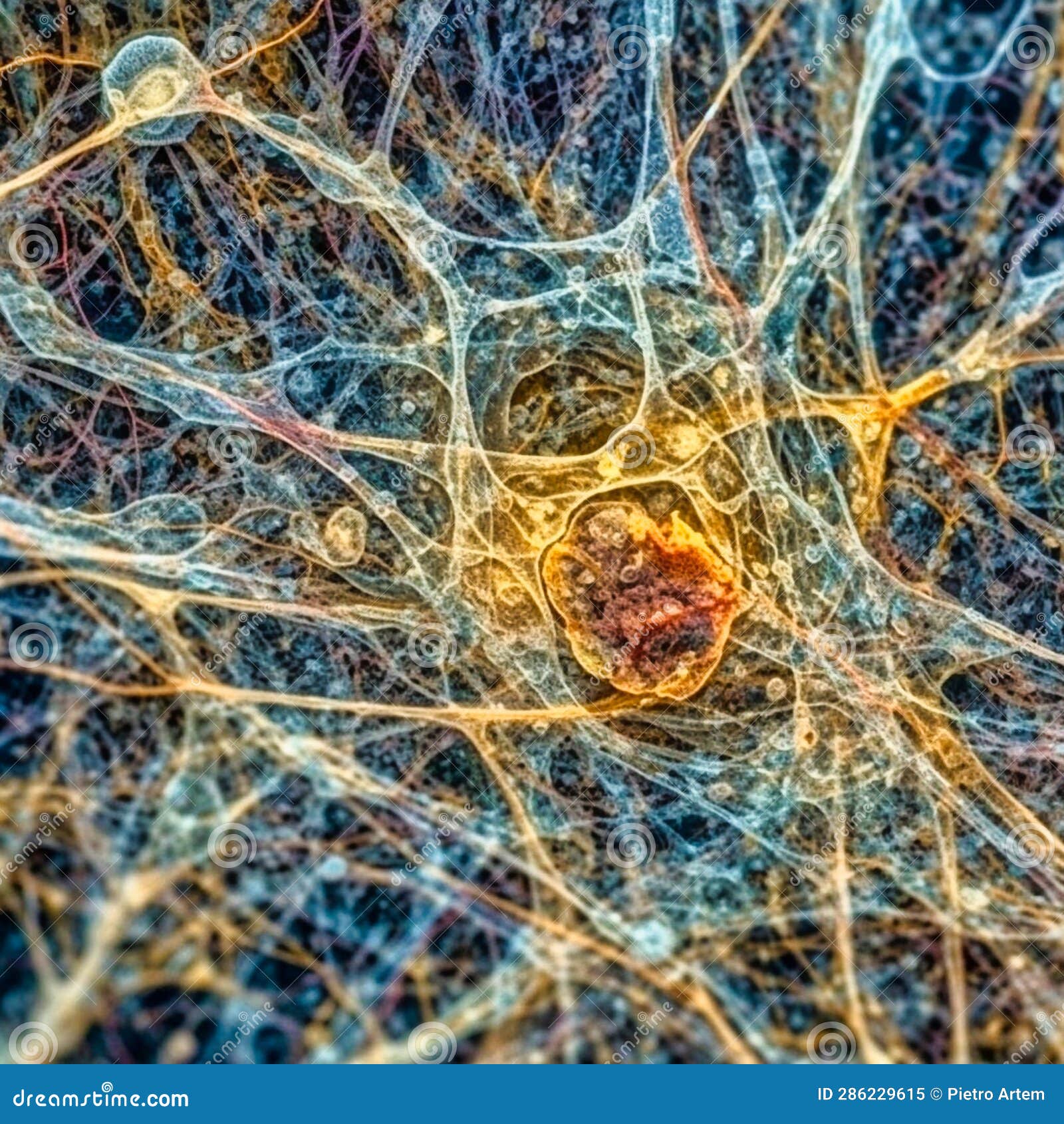 A Macro View Inside a Brain Nerve Cell, Generative AI Stock ...