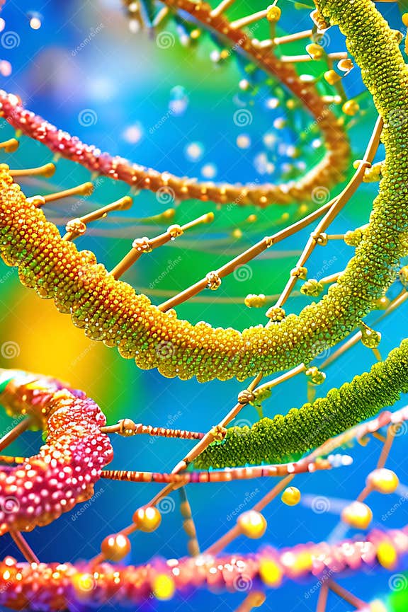 Structured Strands of Microscopic Biology-themed Patterns, Resembling ...