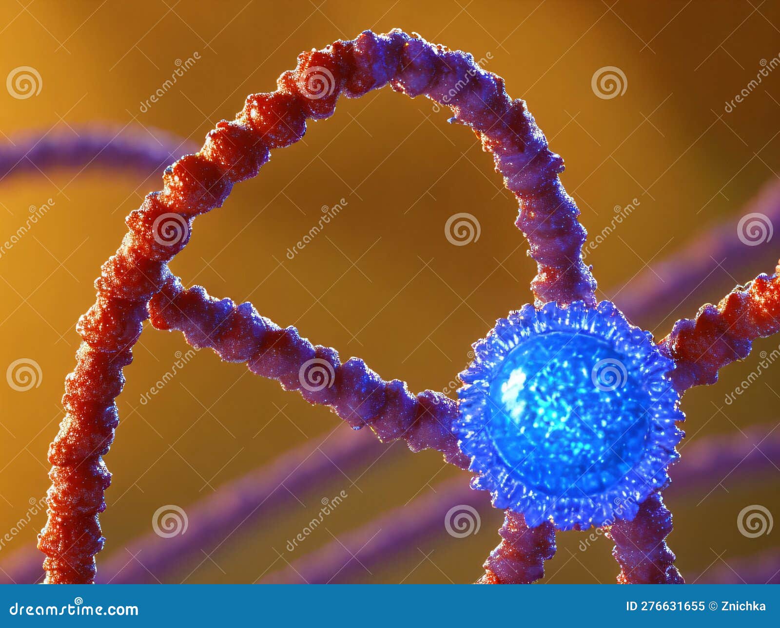 Macro View of Intricate Biological Strands, Evocative of Cell Chains ...