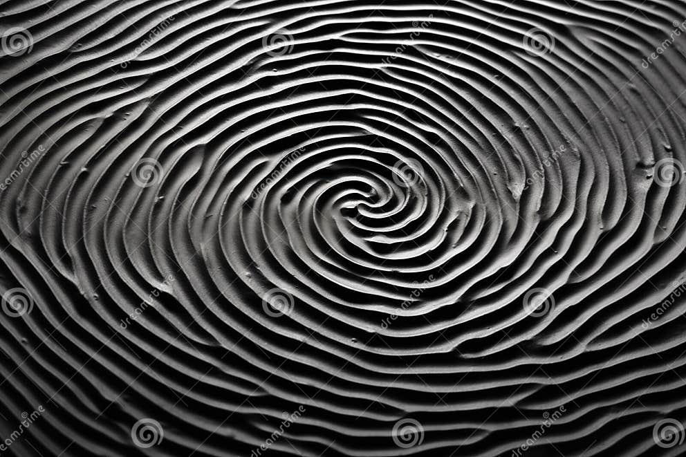 Macro View of a Loop Fingerprint Pattern, Showcasing the Characteristic ...