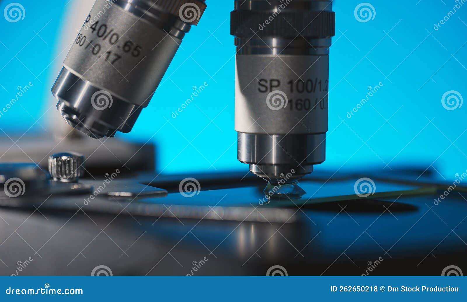 Macro View of Microscope and Slide. Stock Photo - Image of biology ...