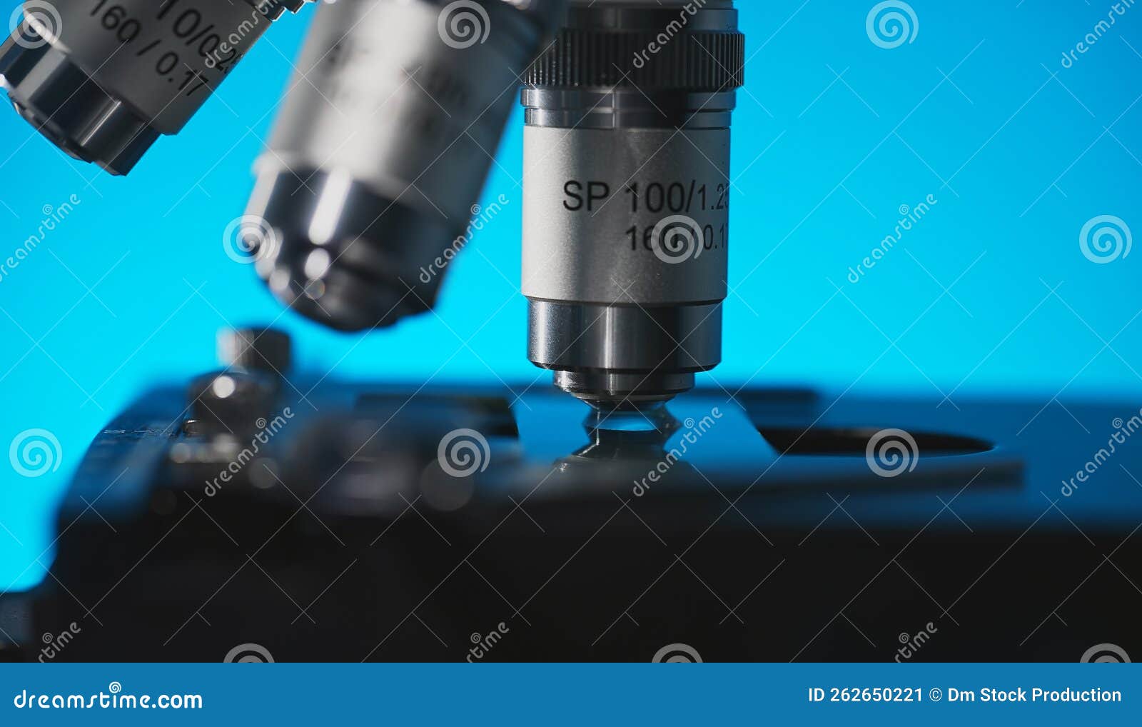 Macro View of Microscope and Slide. Stock Image - Image of analyzing ...