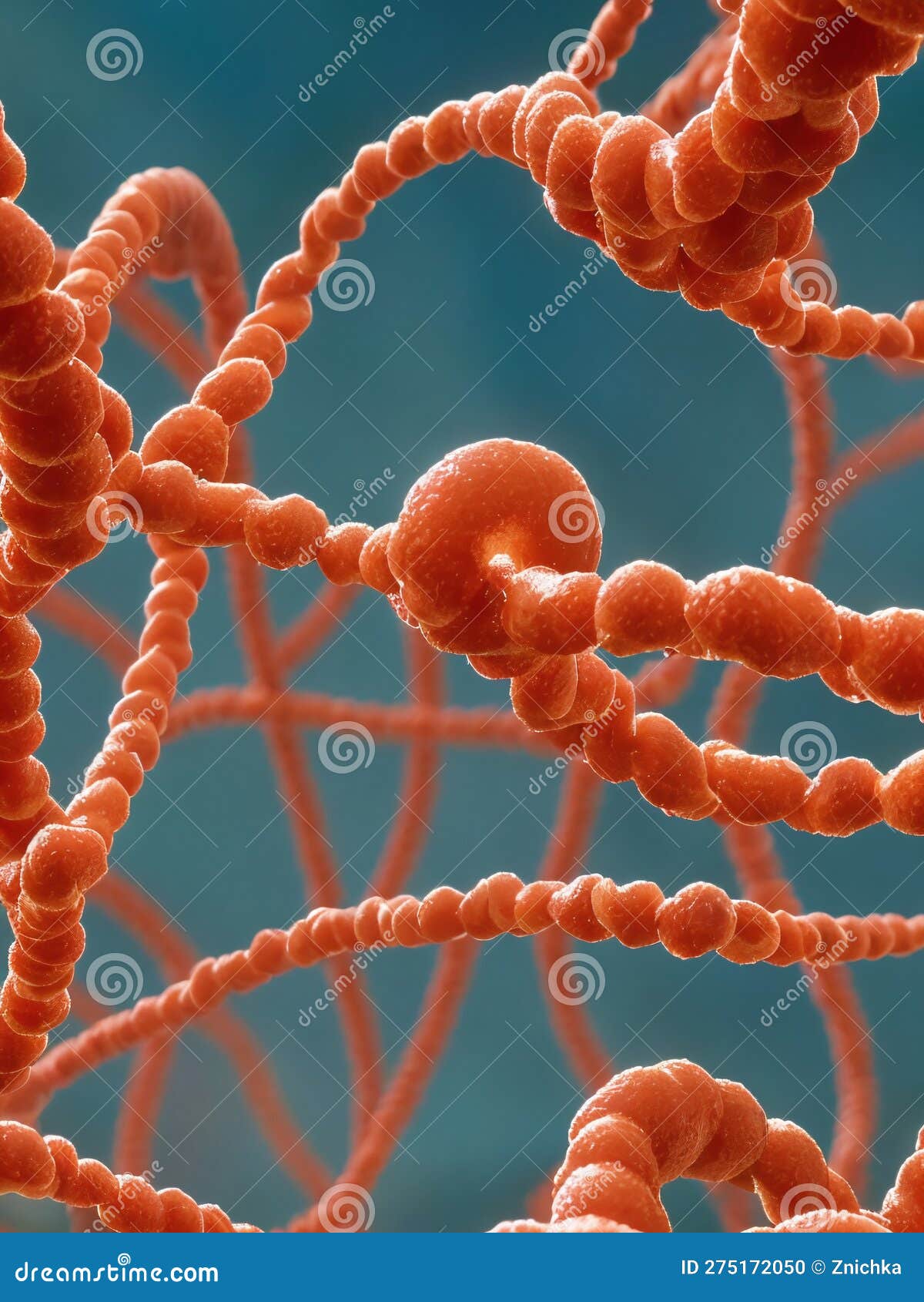 Macro View of Microscopic Biology-themed Strands, Evoking Cell Chains ...