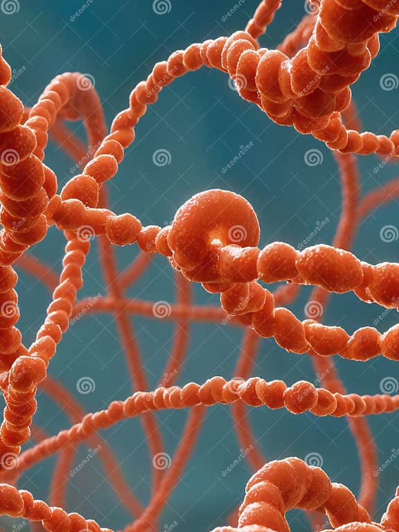 Macro View of Microscopic Biology-themed Strands, Evoking Cell Chains ...