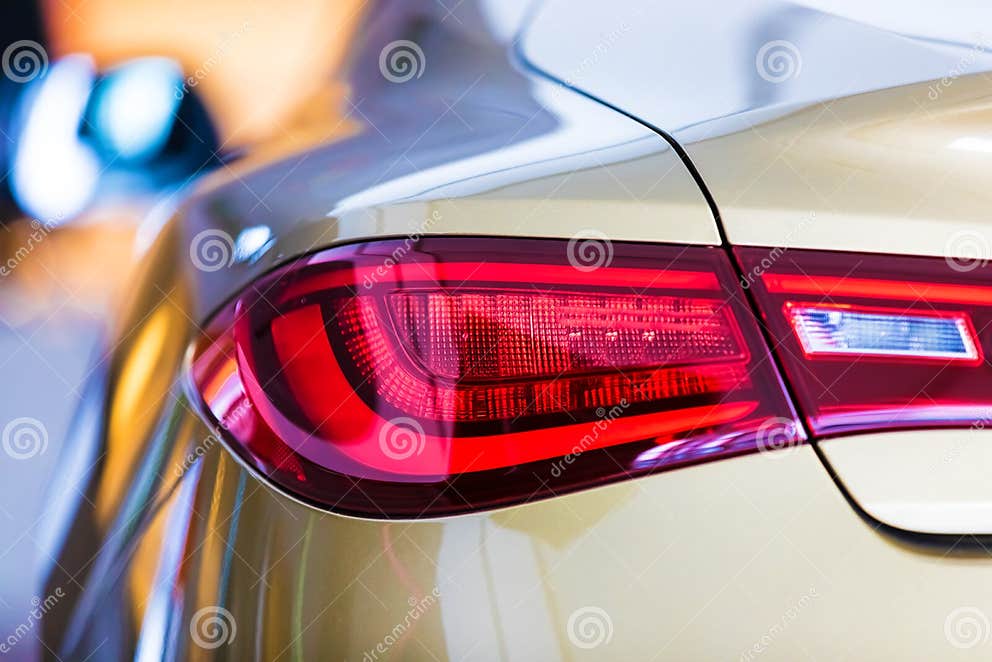 Macro View of Modern Car Rear Light Stock Photo - Image of rear, drive ...