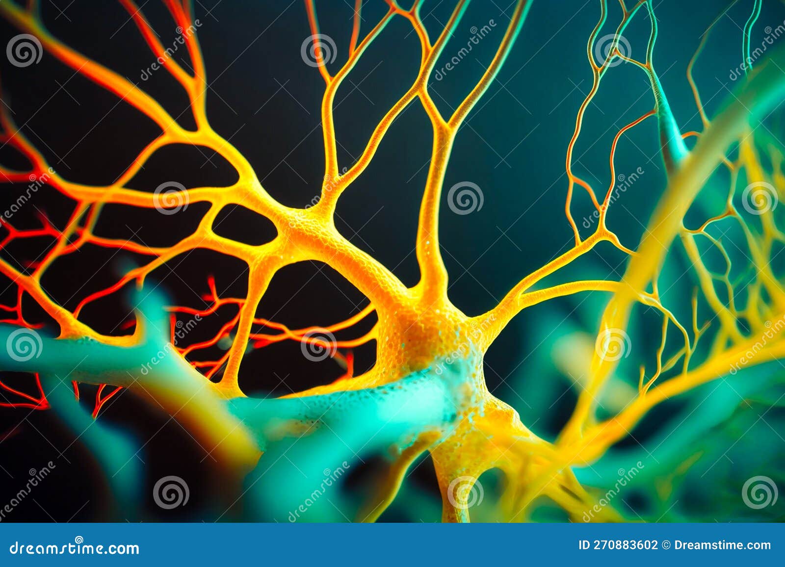 Neuron Macro View, Model Of Nerve Cell With Dendrites, Illustration ...