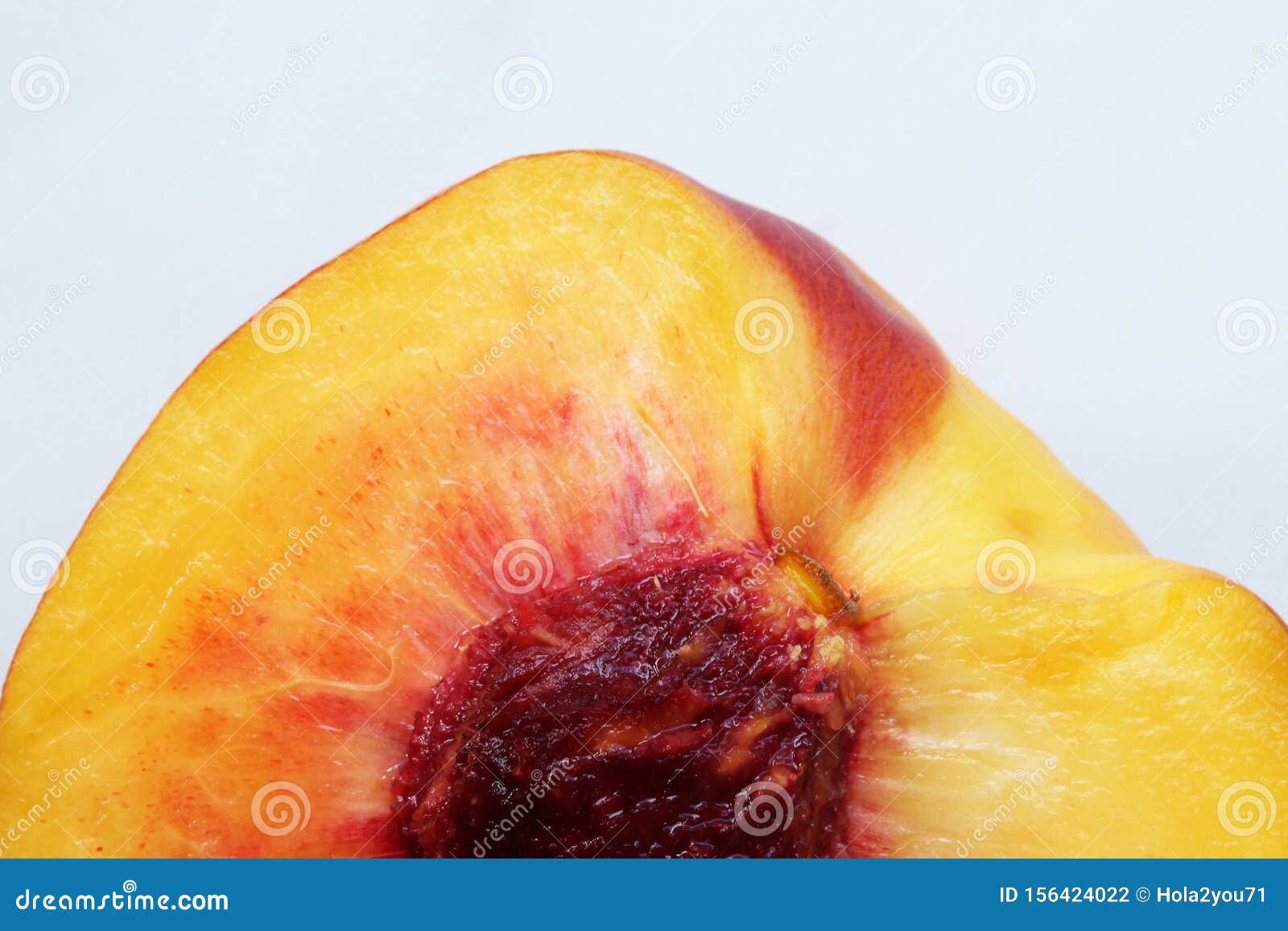 Macro View of Peach Cross Section Stock Photo - Image of agriculture ...