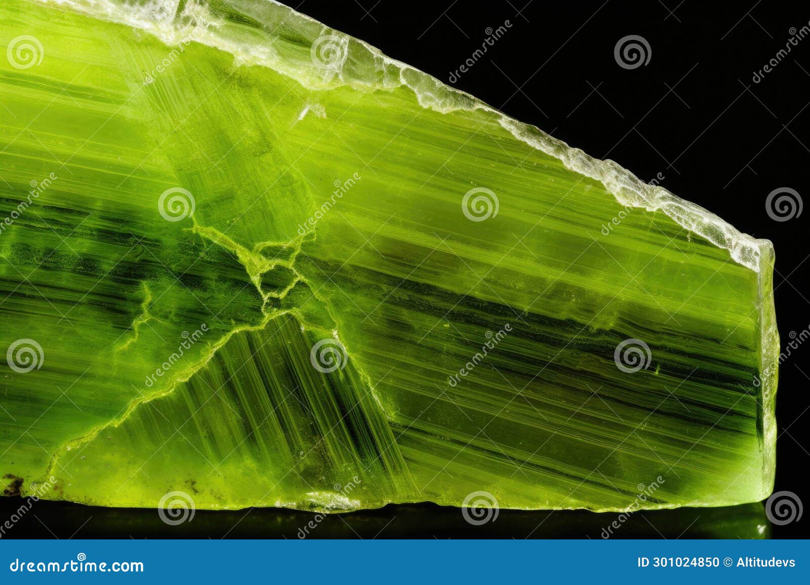 Macro View of a Polished Slice of Autunite, Revealing Its Structure ...