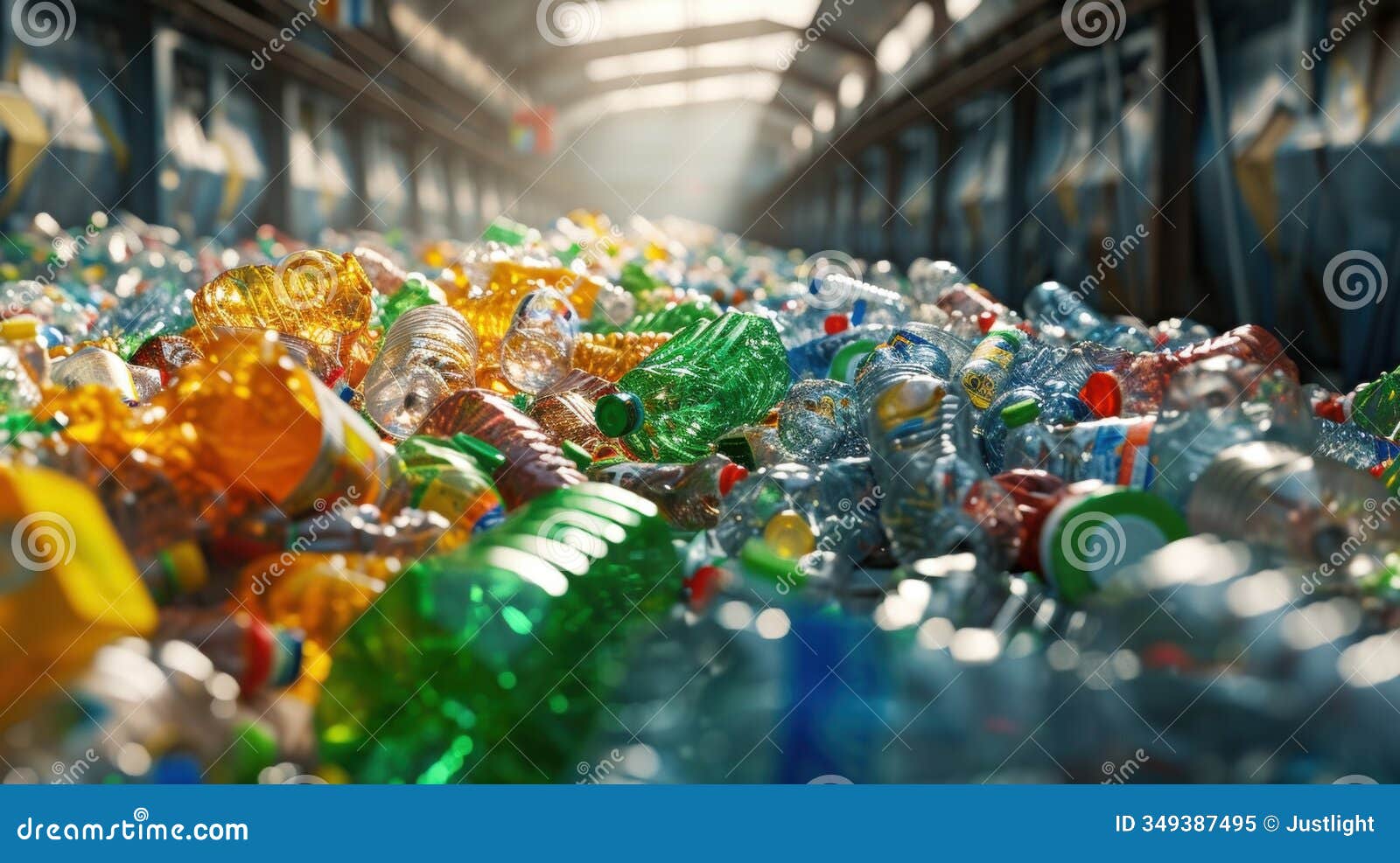 Macro View of a Recycling Sorting Facility Showcasing the Importance of ...