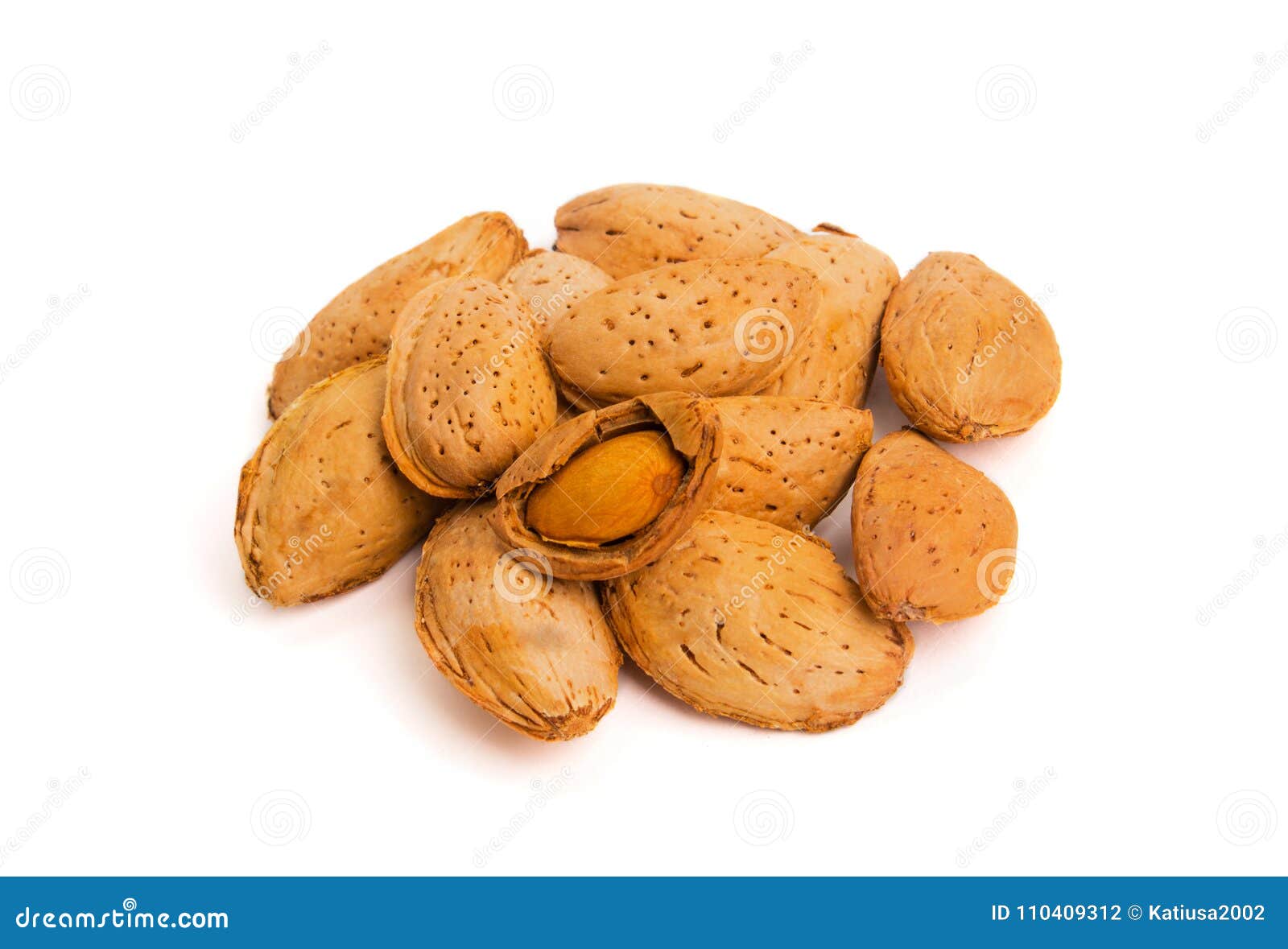 Macro View of Shelled Almond. Almonds in Their Shells Stock Photo ...