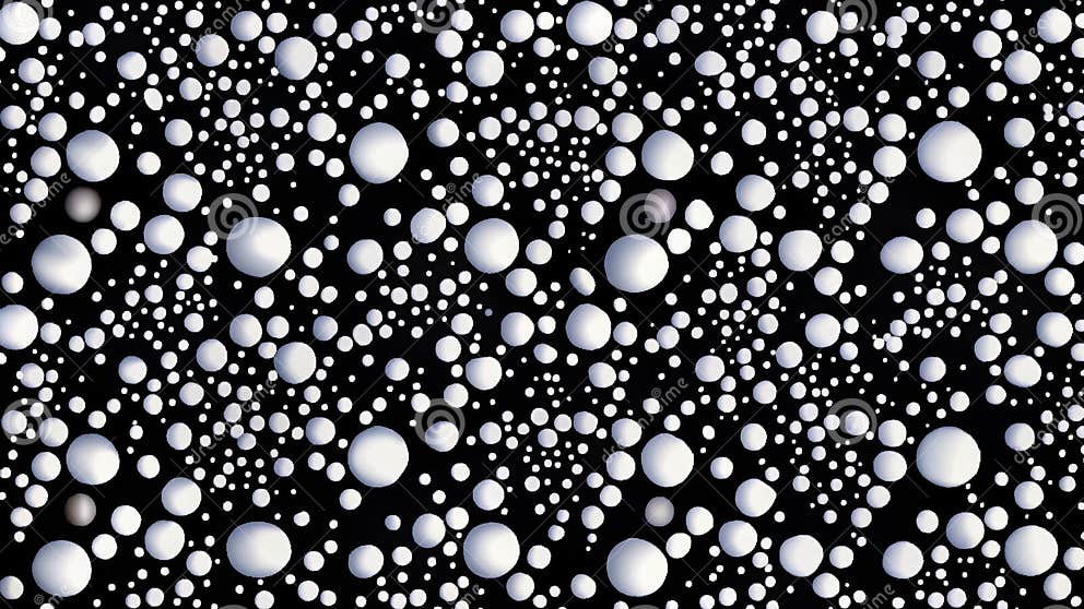 Macro View Silver Bubbles on Black, Digital Composition Stock ...