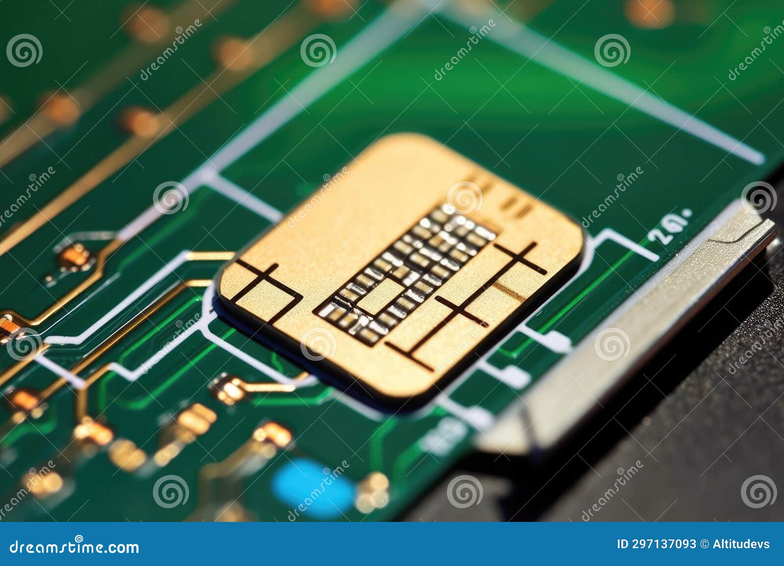 Macro View of the Sim Card Inserted in a Smartphone Stock Image - Image ...