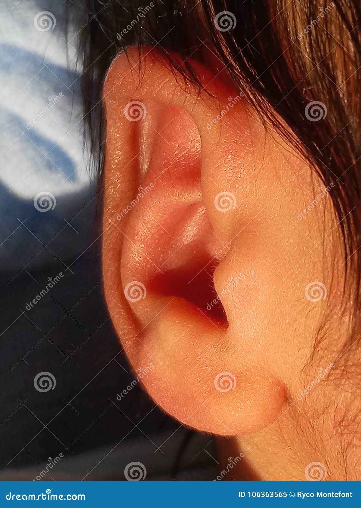 Macro View of a Small Babys Ear Stock Image - Image of babys, small ...