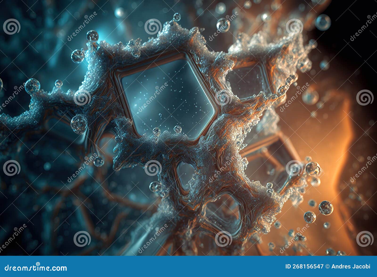Macro View of Sodium Molecule. Abstract Background. 3D Rendering Style ...