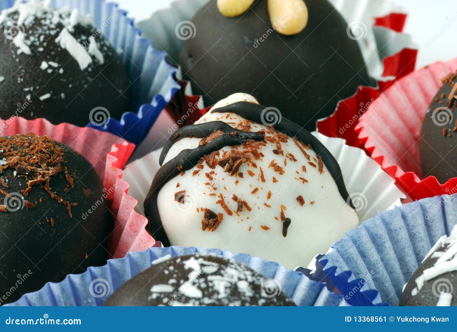 Macro View of Some Home Made Truffles Stock Image - Image of isolated ...