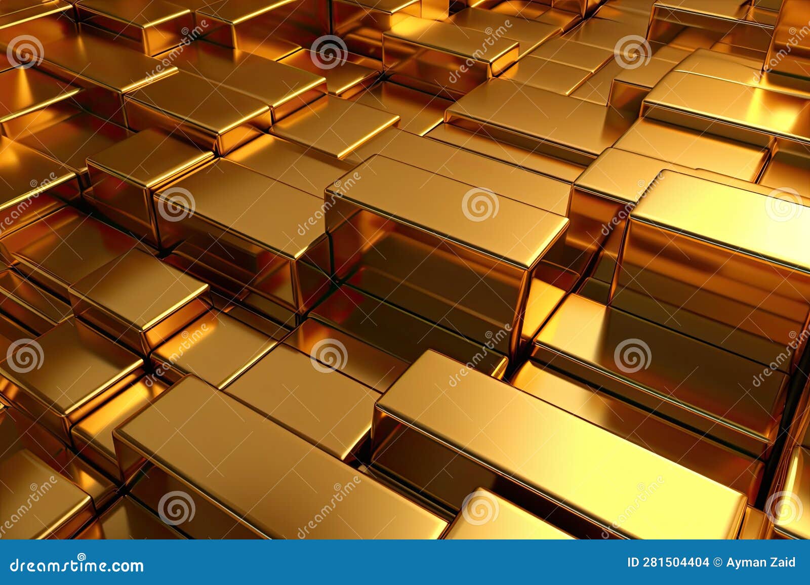 Stacks of gold bars stock illustration. Illustration of brick - 281504404