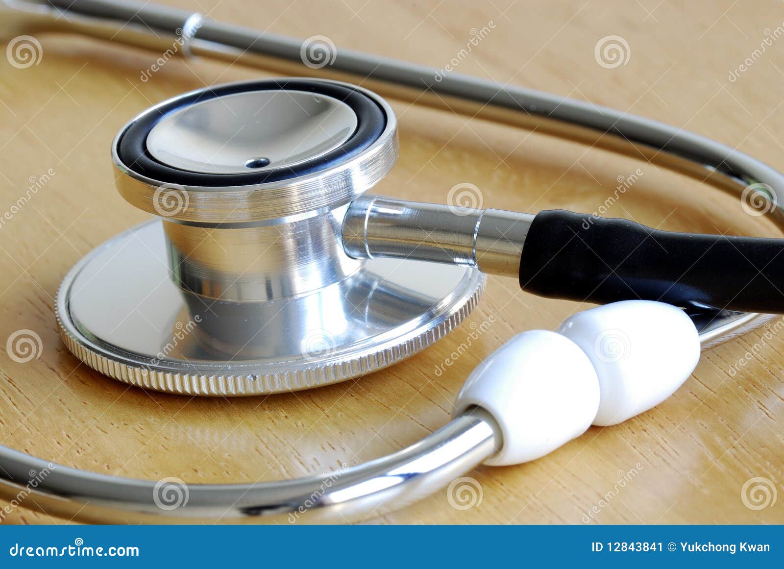Macro View of the Stethoscope on a Table Stock Image - Image of ...