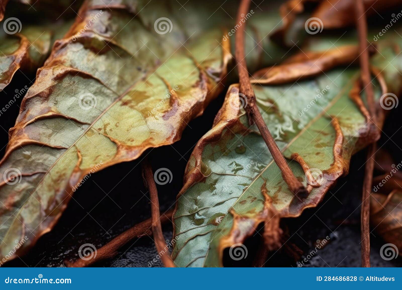 Macro View of Tea Leaves during Oxidation Process Stock Photo - Image ...