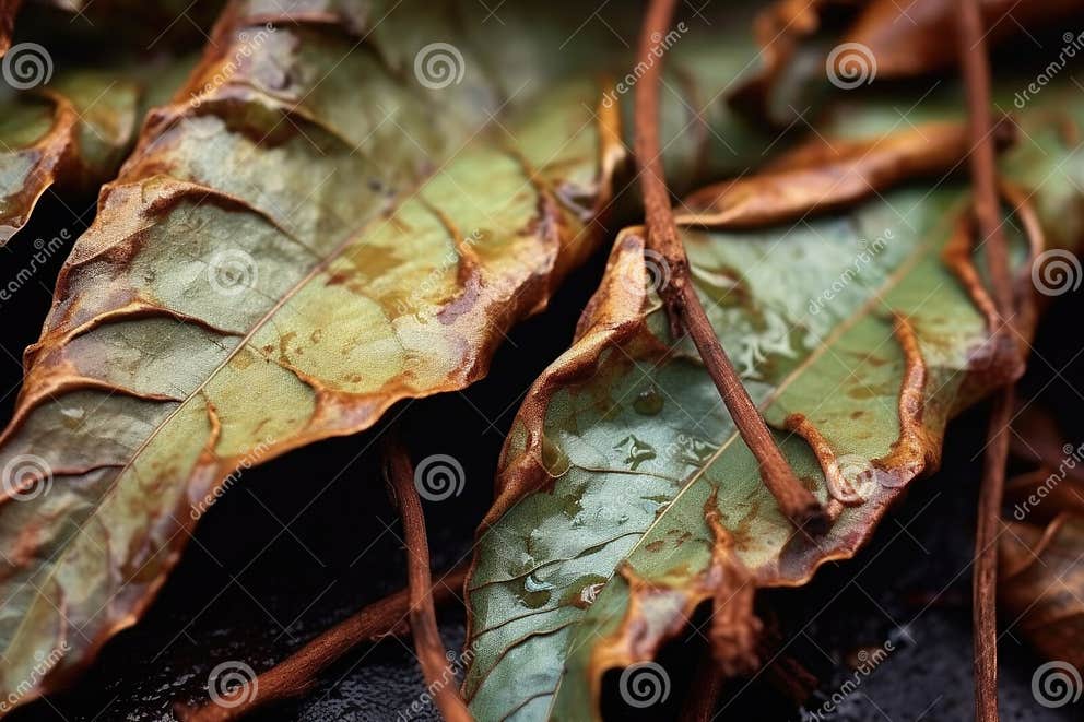 Macro View of Tea Leaves during Oxidation Process Stock Photo - Image ...