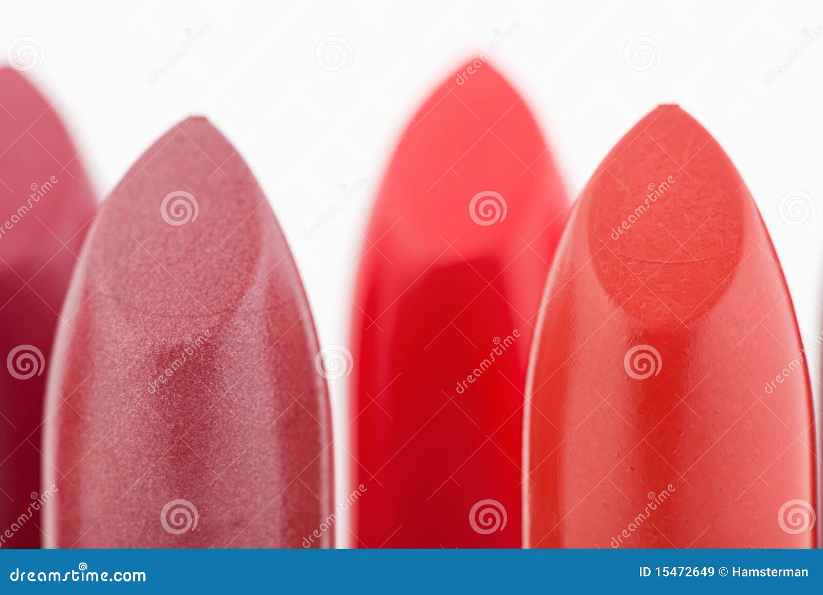 Macro View of Two Red Lipstick Heads Stock Image - Image of close ...