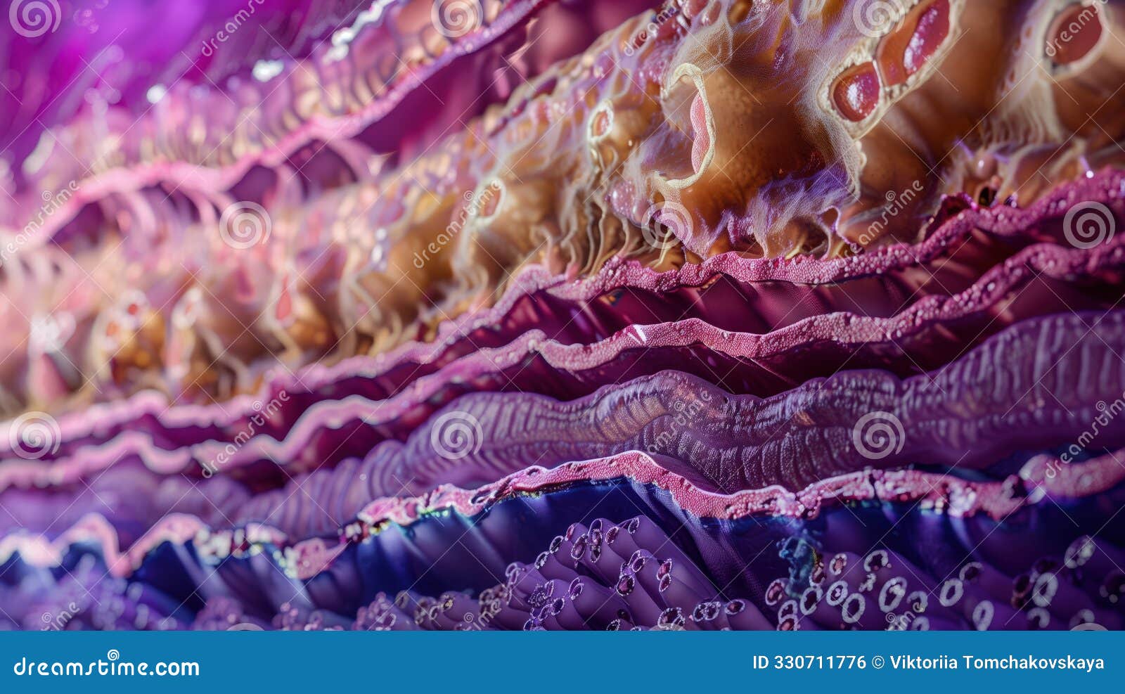 Macro View of Urinary Bladder Wall with Vibrant Patterns Resembling ...