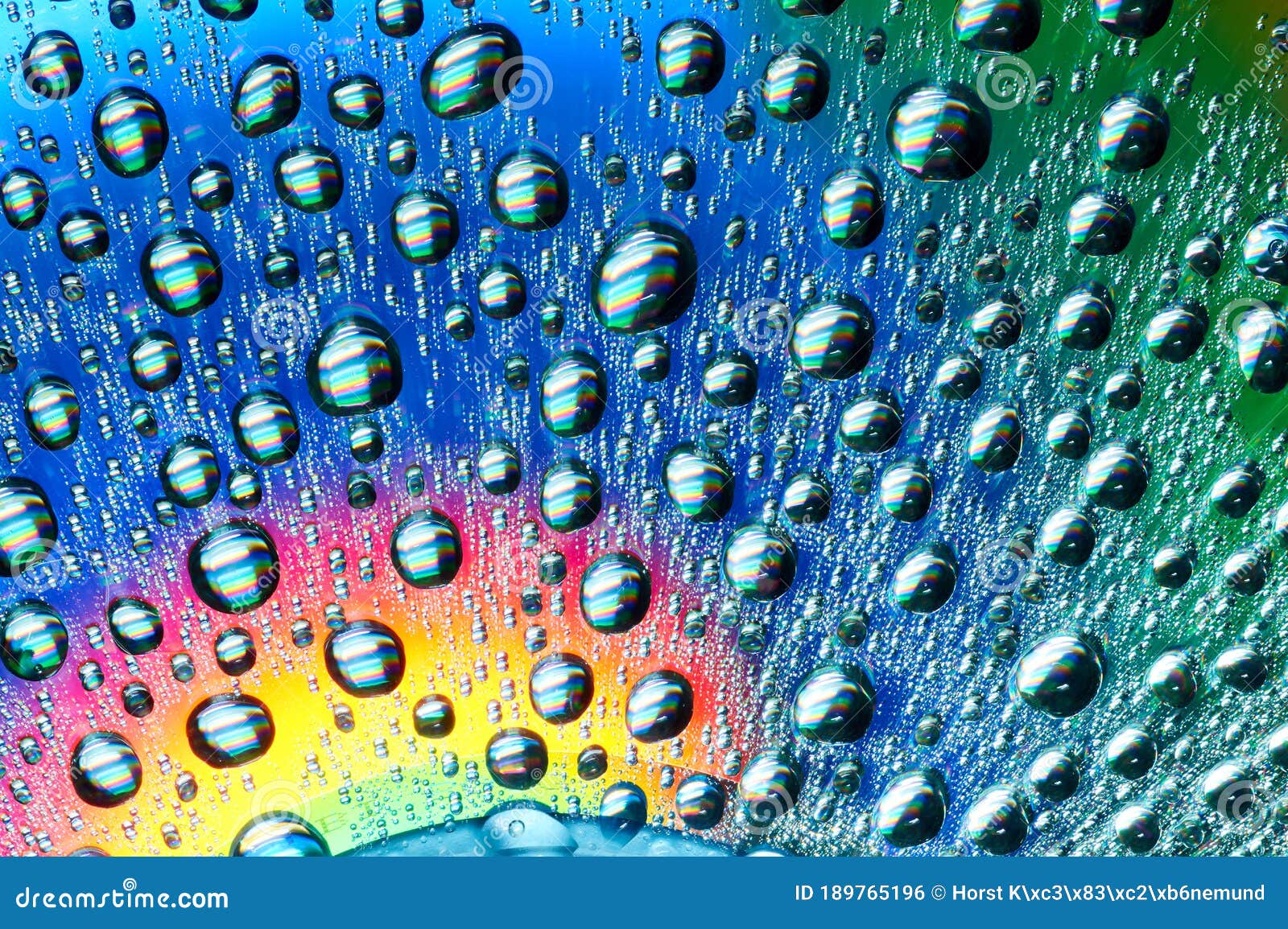 Macro of Water Drops on Multicolor Background Stock Photo - Image of ...