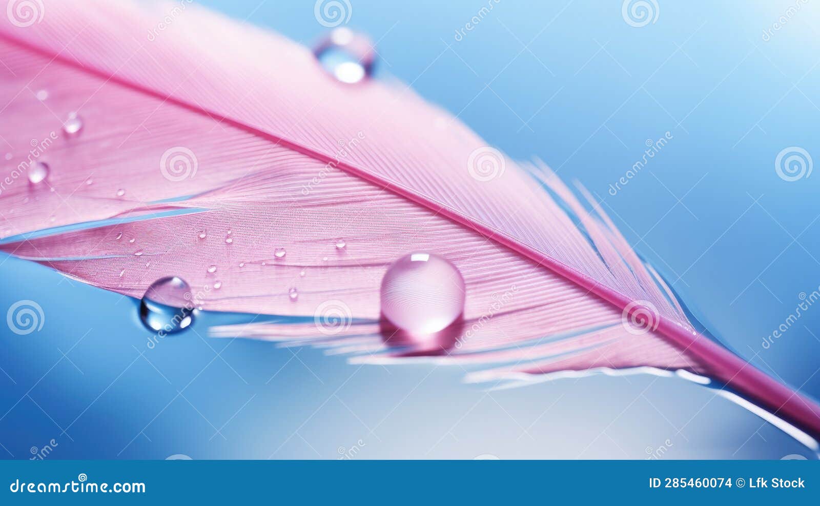 Macro Water Particles Background on Pink Light Feather Stock ...