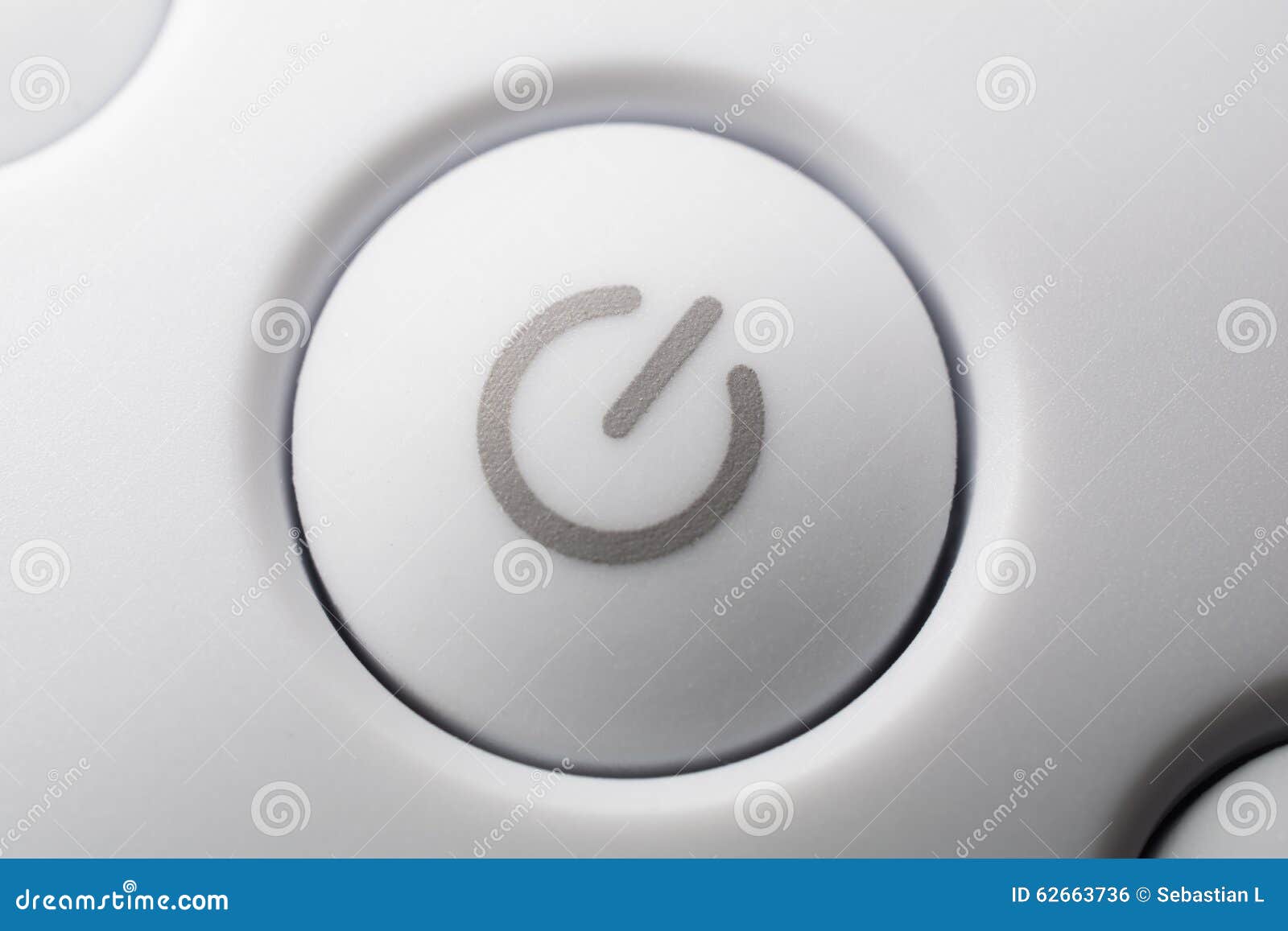 Macro of a White on - Off Power Button Stock Photo - Image of power ...