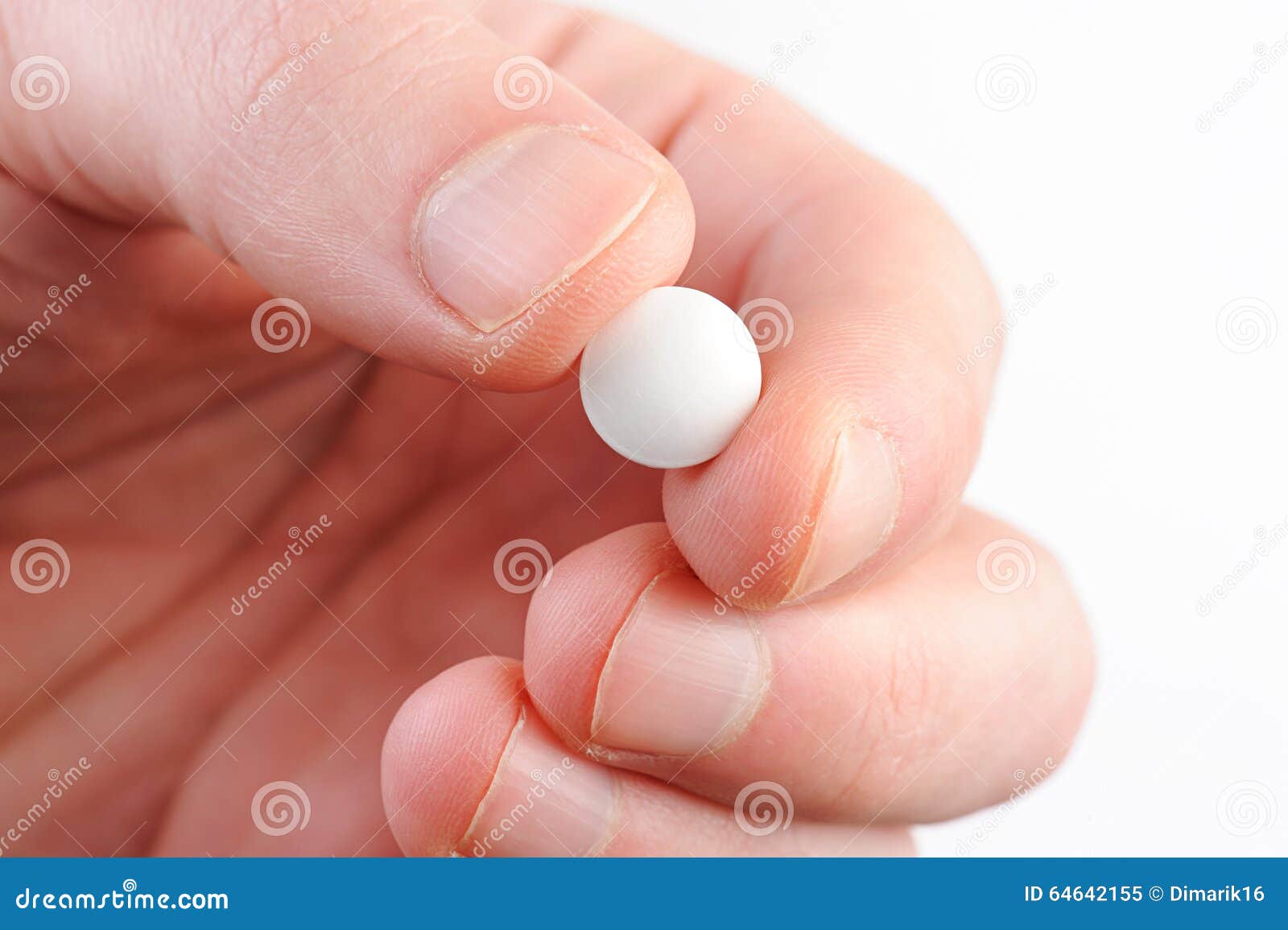 Macro of White Pill in Hand Stock Image - Image of tablet, health: 64642155