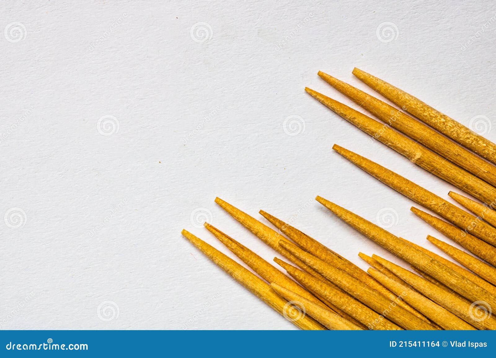 Macro of Wooden Toothpicks Isolated on White Background Stock Photo ...