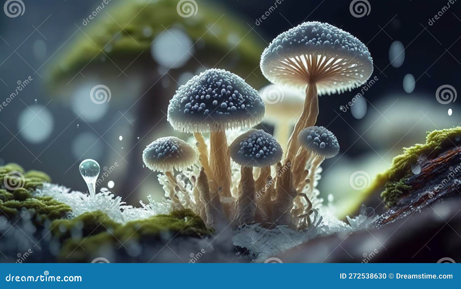 Microcosm of Crystalline Plants Stock Illustration - Illustration of ...