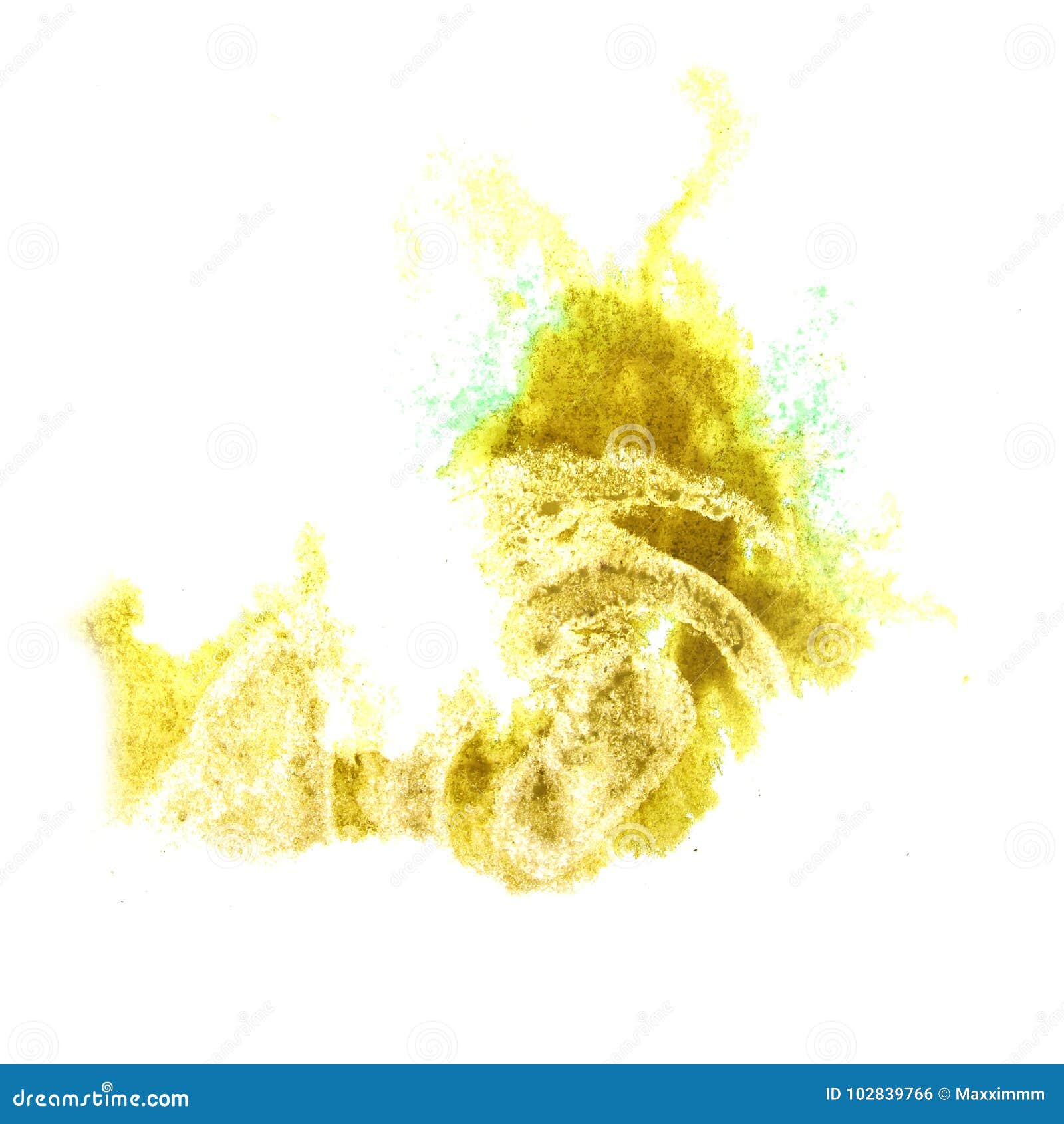 Macro the Yellow Spot Blotch Texture Isolated on a White Backgro Stock ...