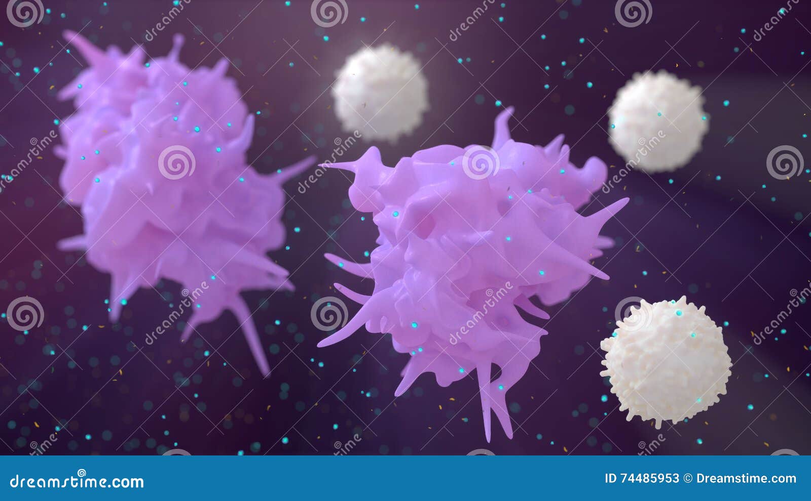 Macrofages With Lymphocytes Royalty-Free Illustration | CartoonDealer ...