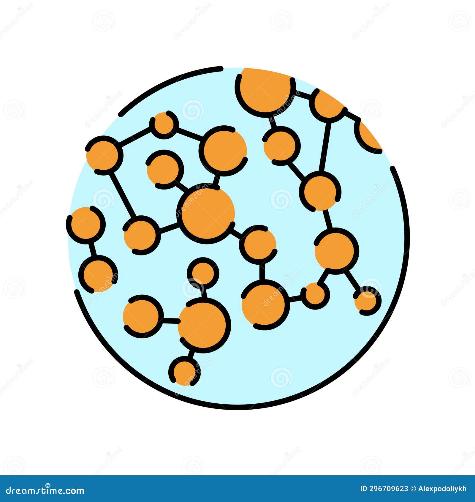 Macromolecule Color Line Icon. Organisation in Organism Stock ...
