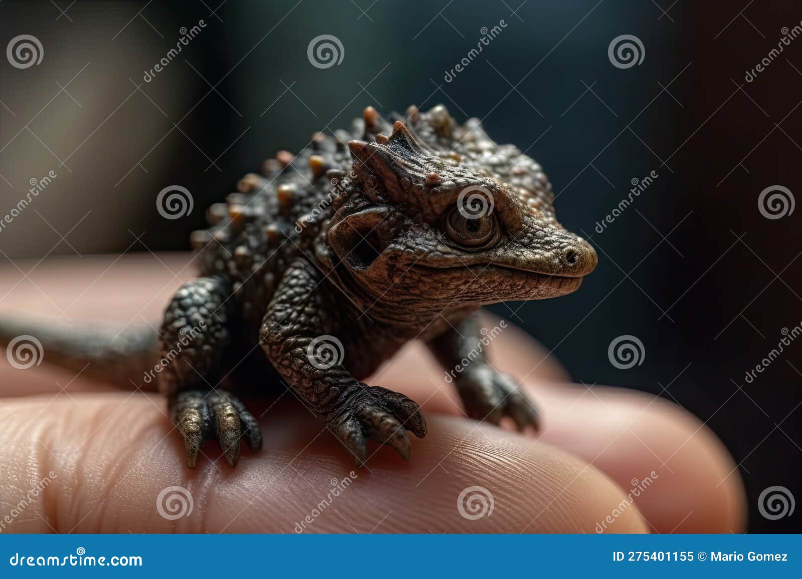 AI Generated a Macrophotography of a Tiny Dinosaur on a Human Hand ...