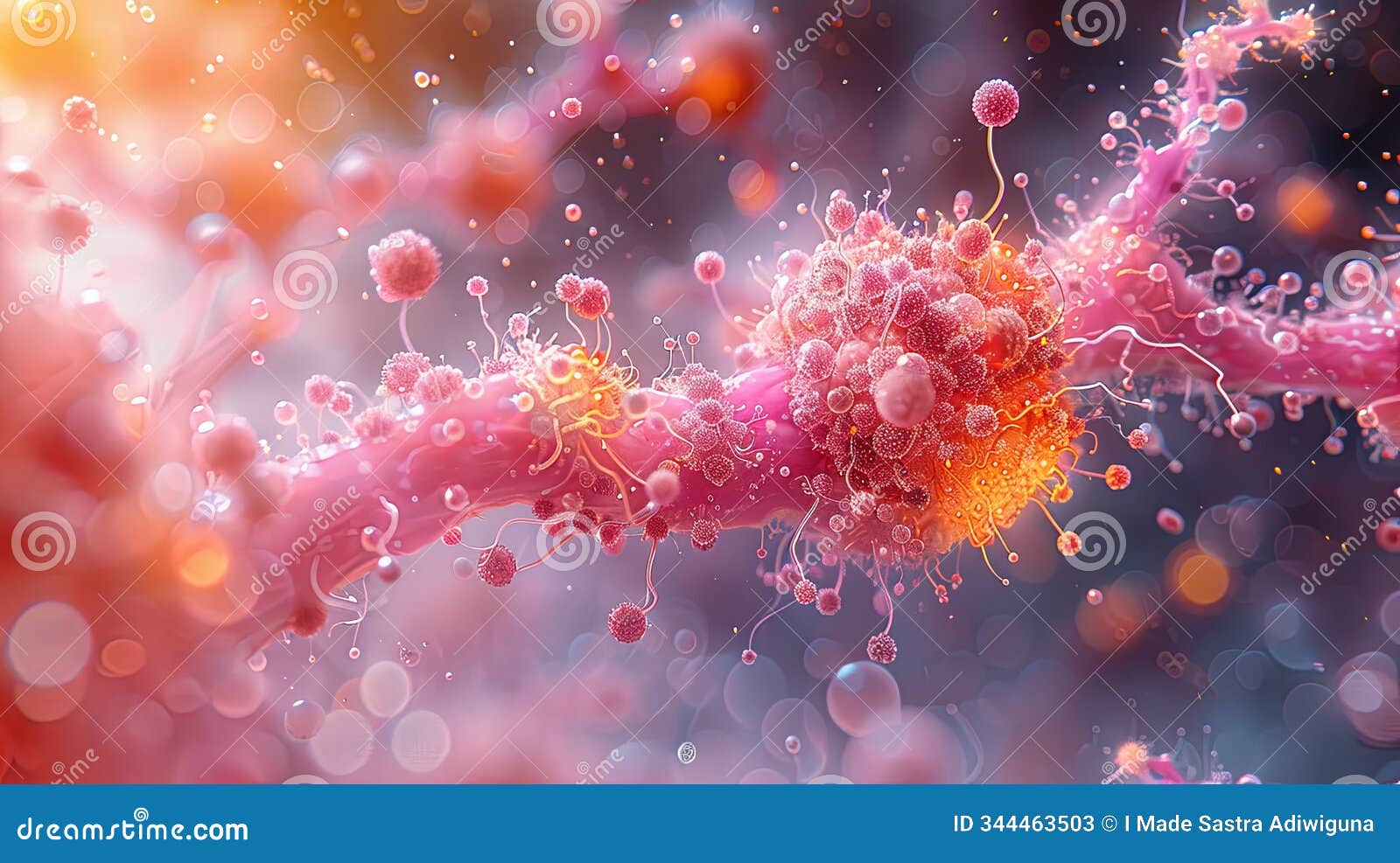 Macroscopic View of Human Immune System with Mushroom-Core Color ...