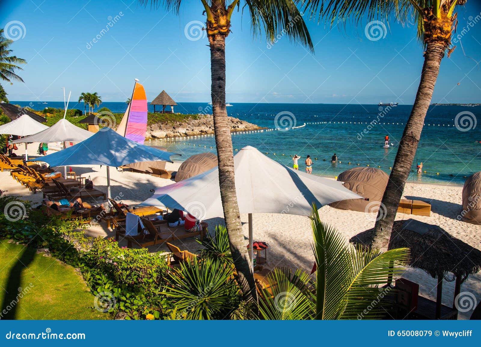 Mactan Island Beach stock image. Image of island, green - 65008079