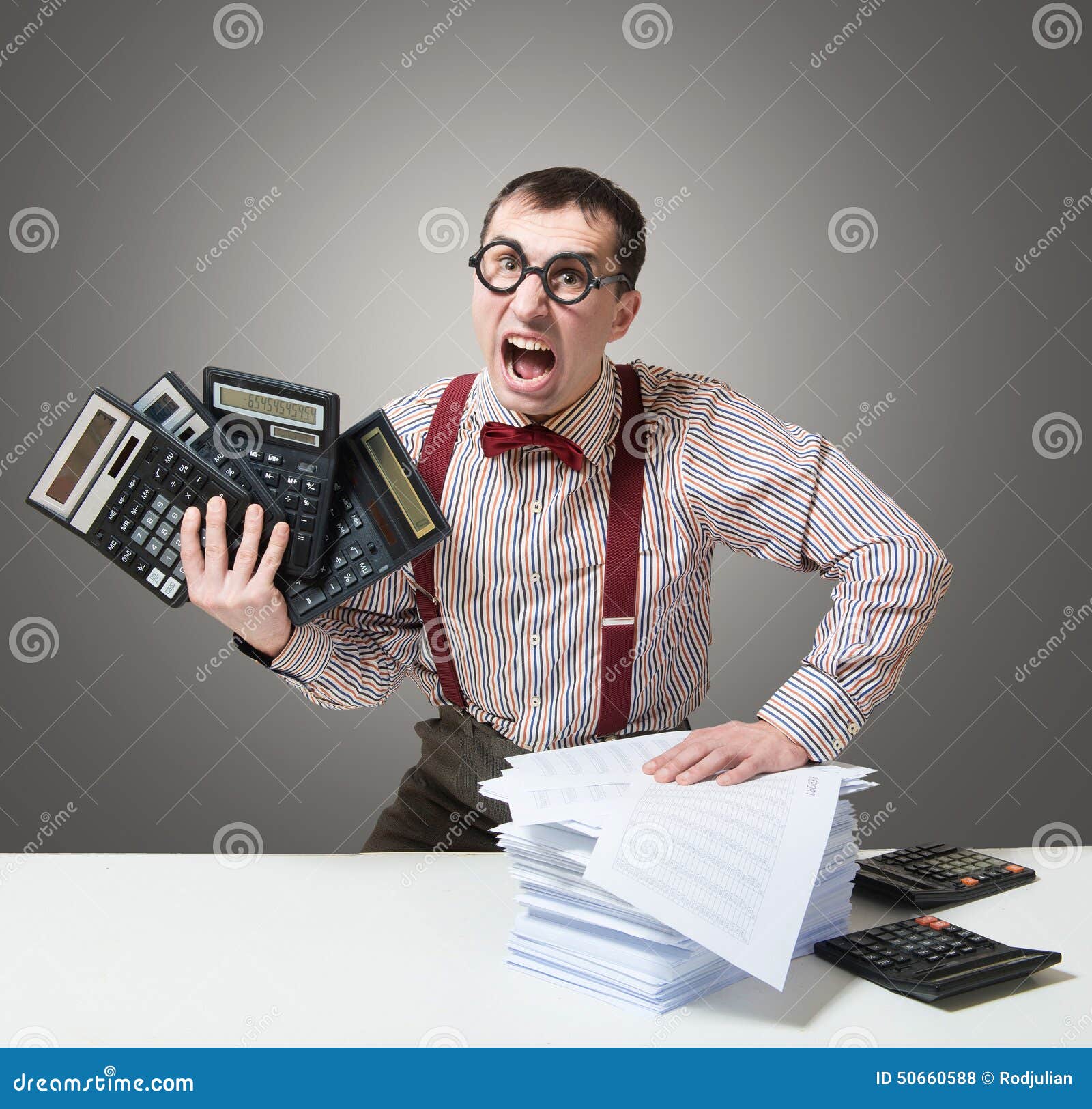 Mad accountant stock photo. Image of funny, concept, credit - 50660588