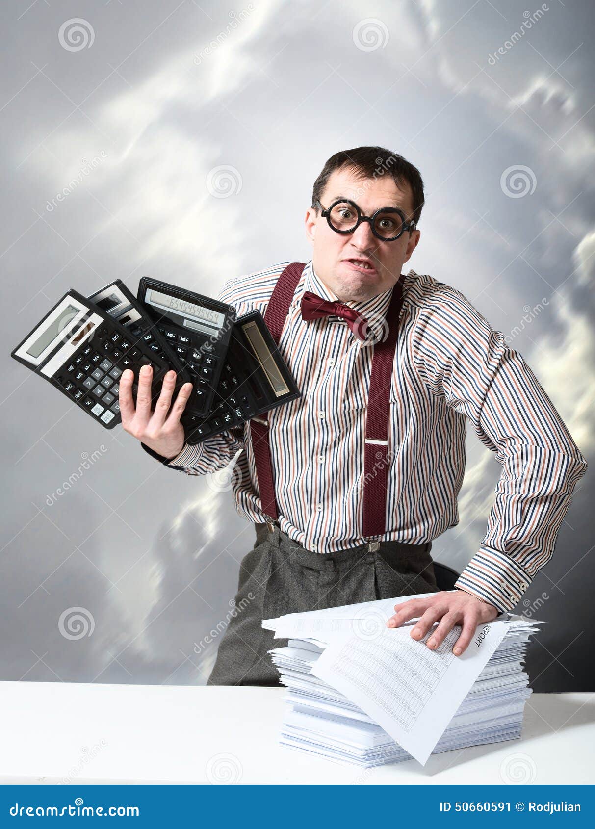 Mad accountant stock image. Image of review, calculate - 50660591