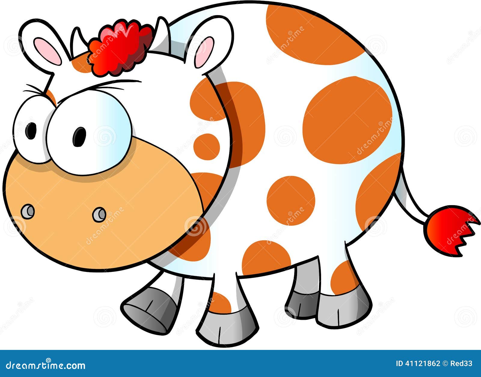 Mad Angry Cow Vector Illustration Stock Illustration - Illustration of ...