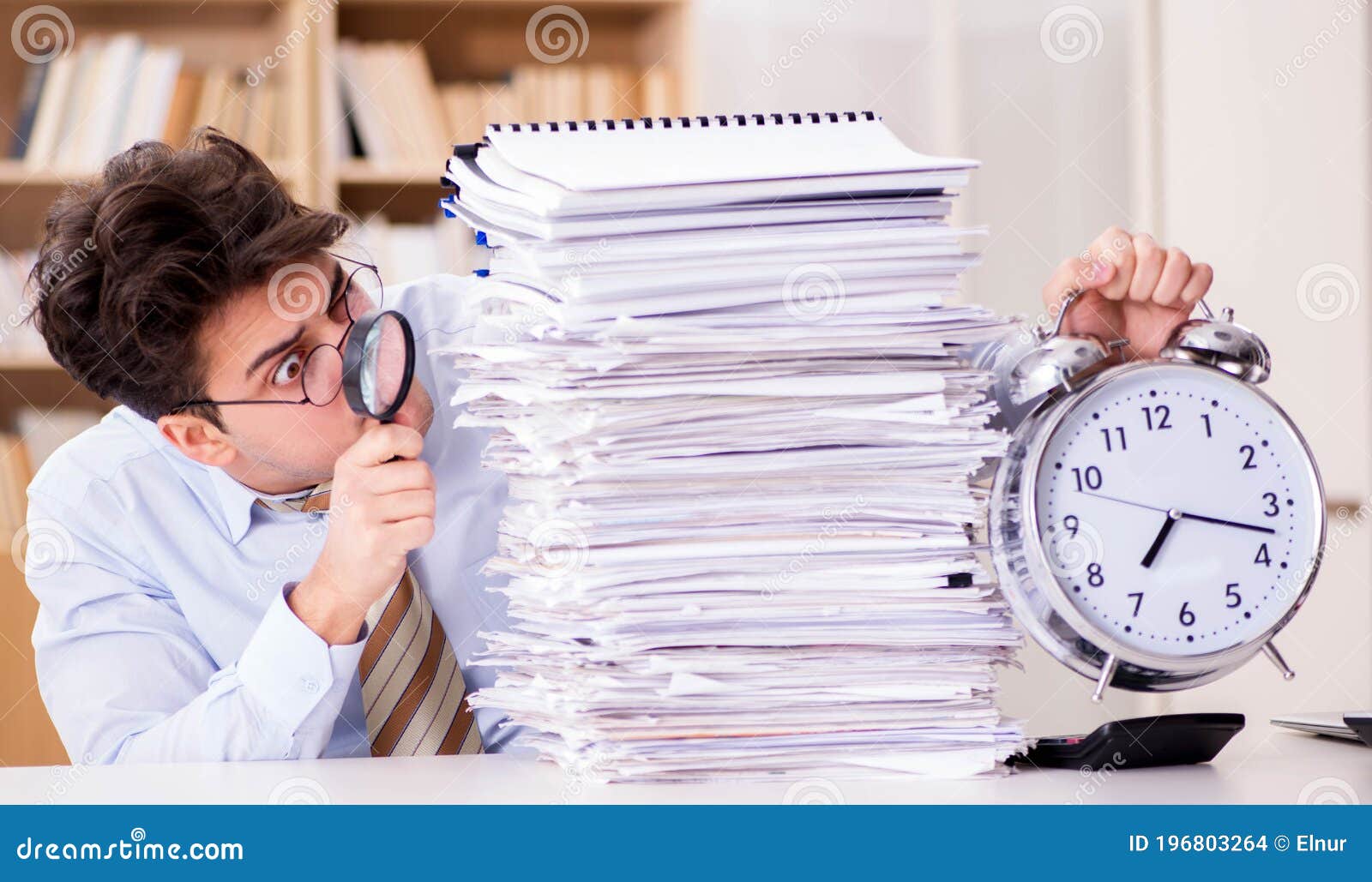 Mad Auditor Looking for Errors in the Report Stock Photo - Image of ...