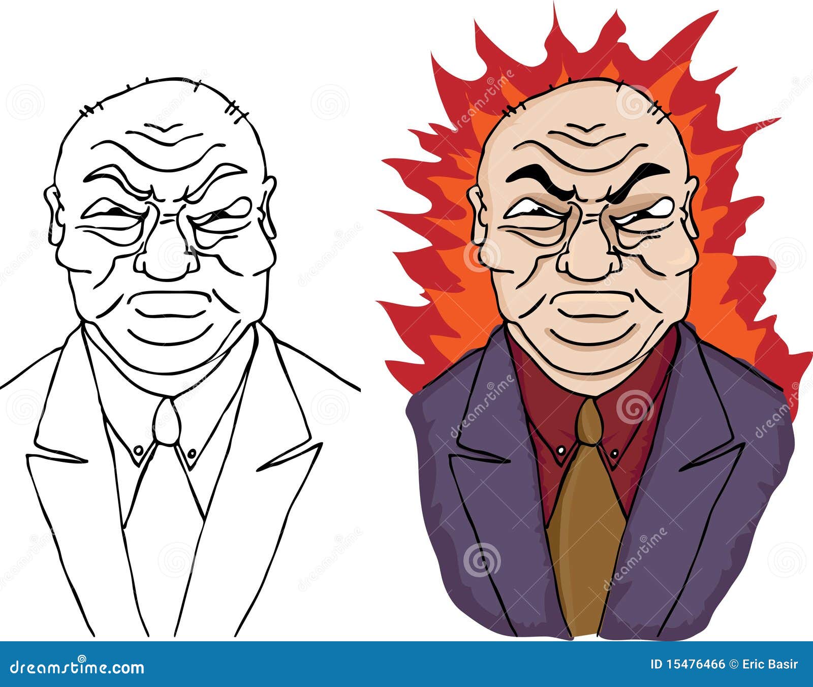 Mad Bad Boss Man stock vector. Illustration of anger - 15476466