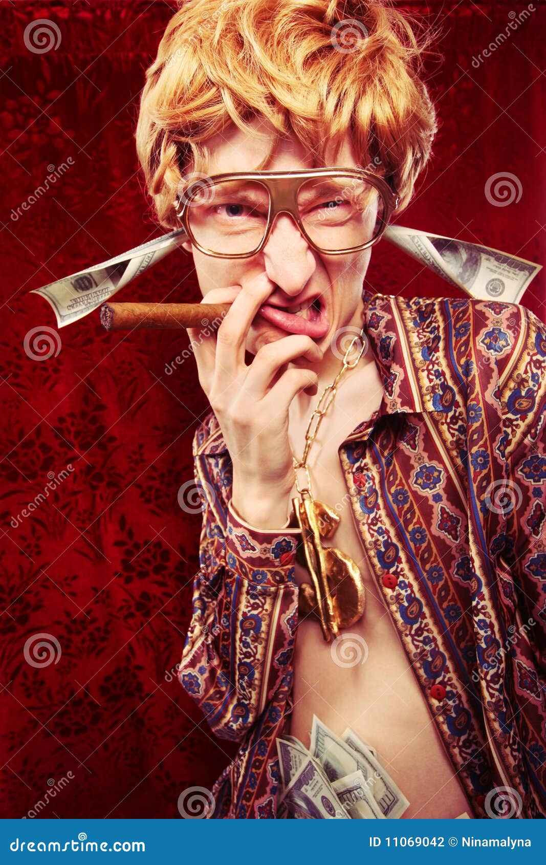 Mad bling bling guy stock photo. Image of hilarious, loan - 11069042